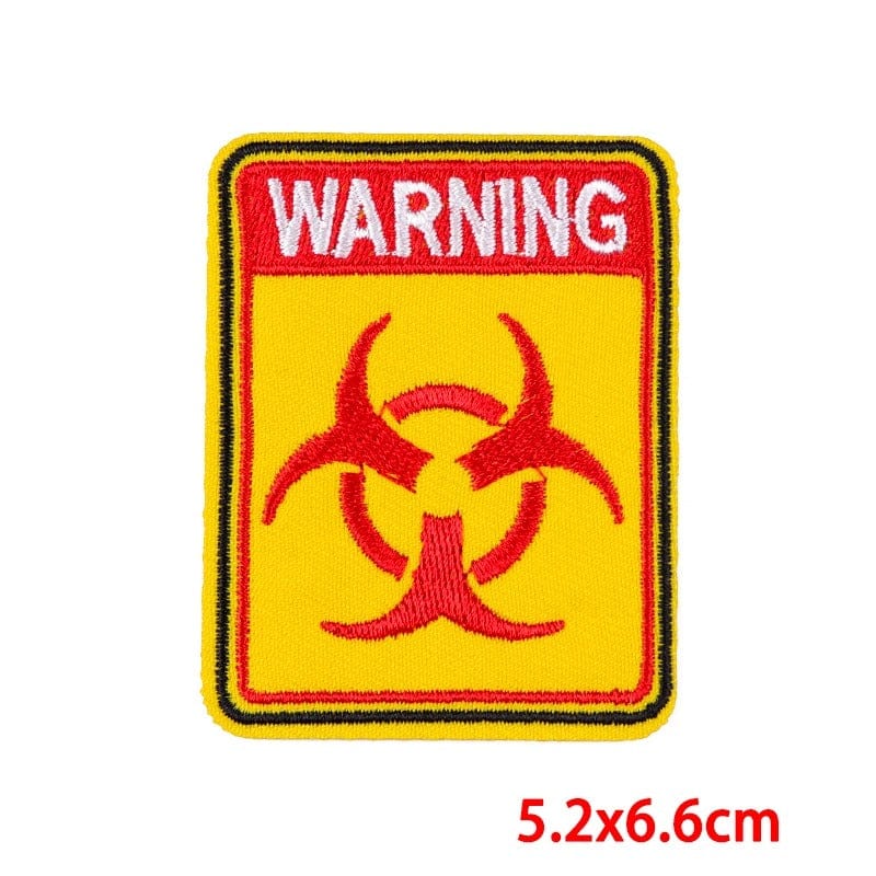 Biohazard Symbol Sew Or Iron On Patch Clothes Bag Warning Sign Embroid