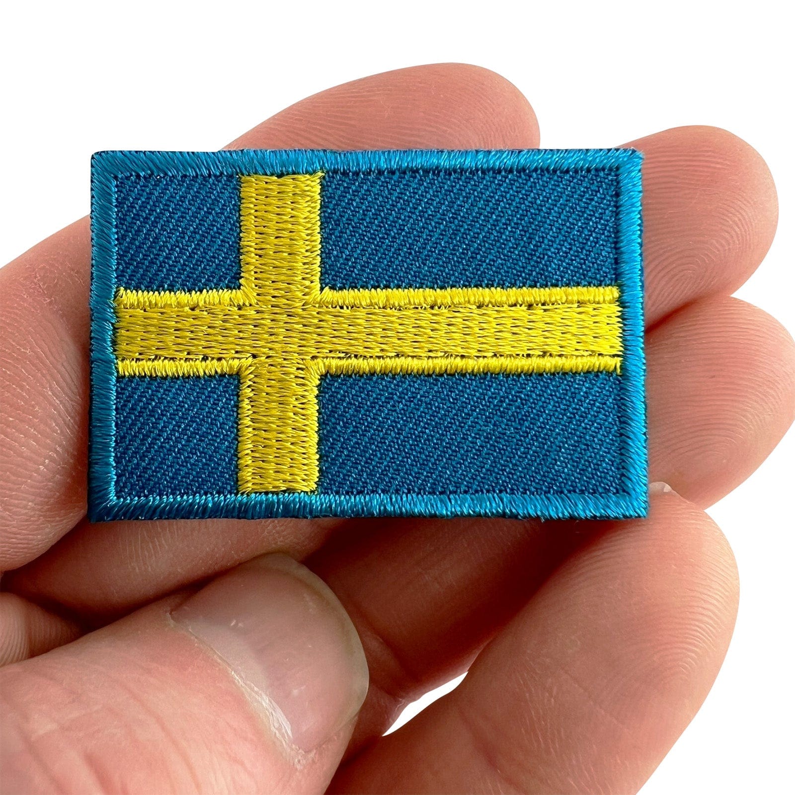 Mini Sweden Flag Patch Iron Sew On Clothes Bag Small Swedish Embroider
