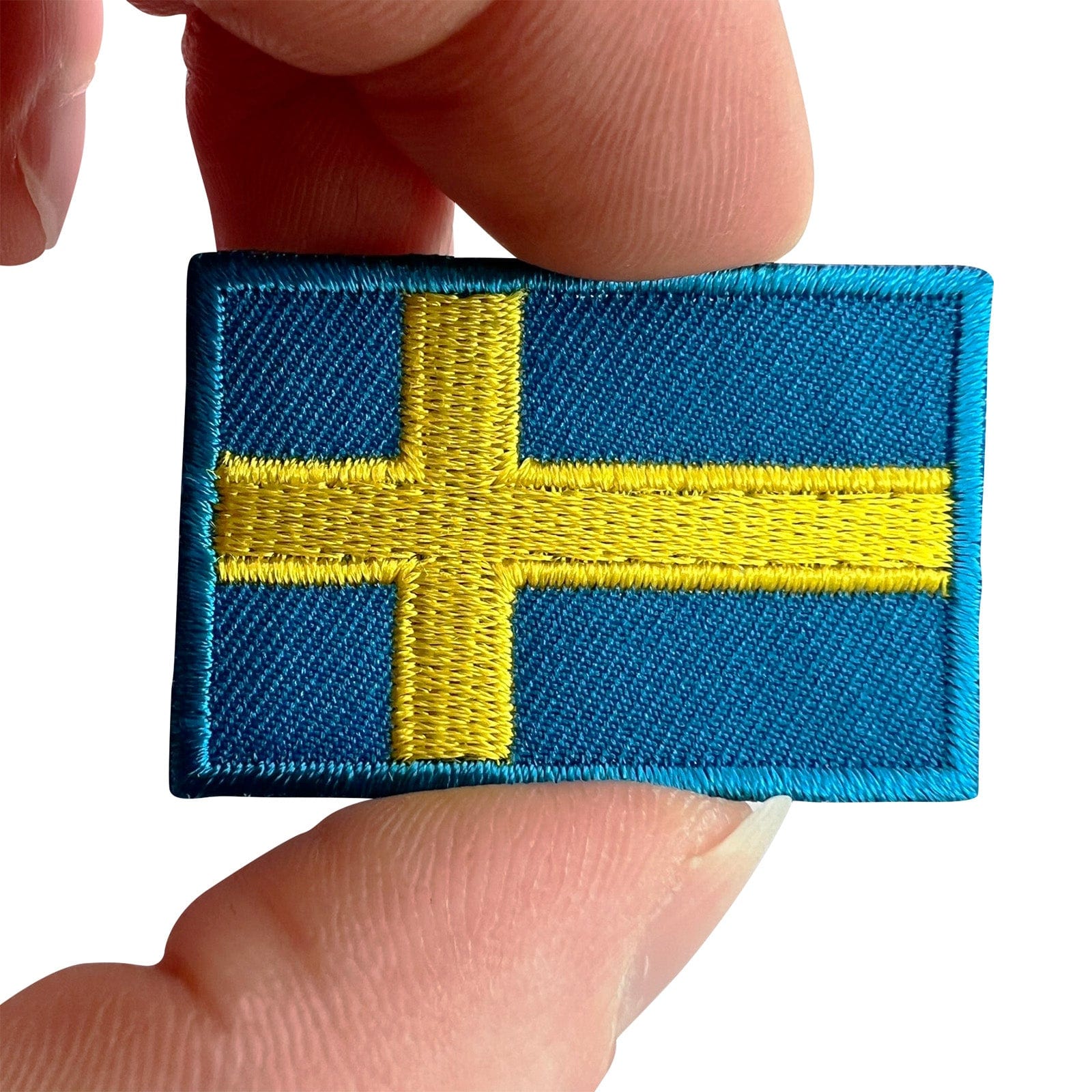 Mini Sweden Flag Patch Iron Sew On Clothes Bag Small Swedish Embroider
