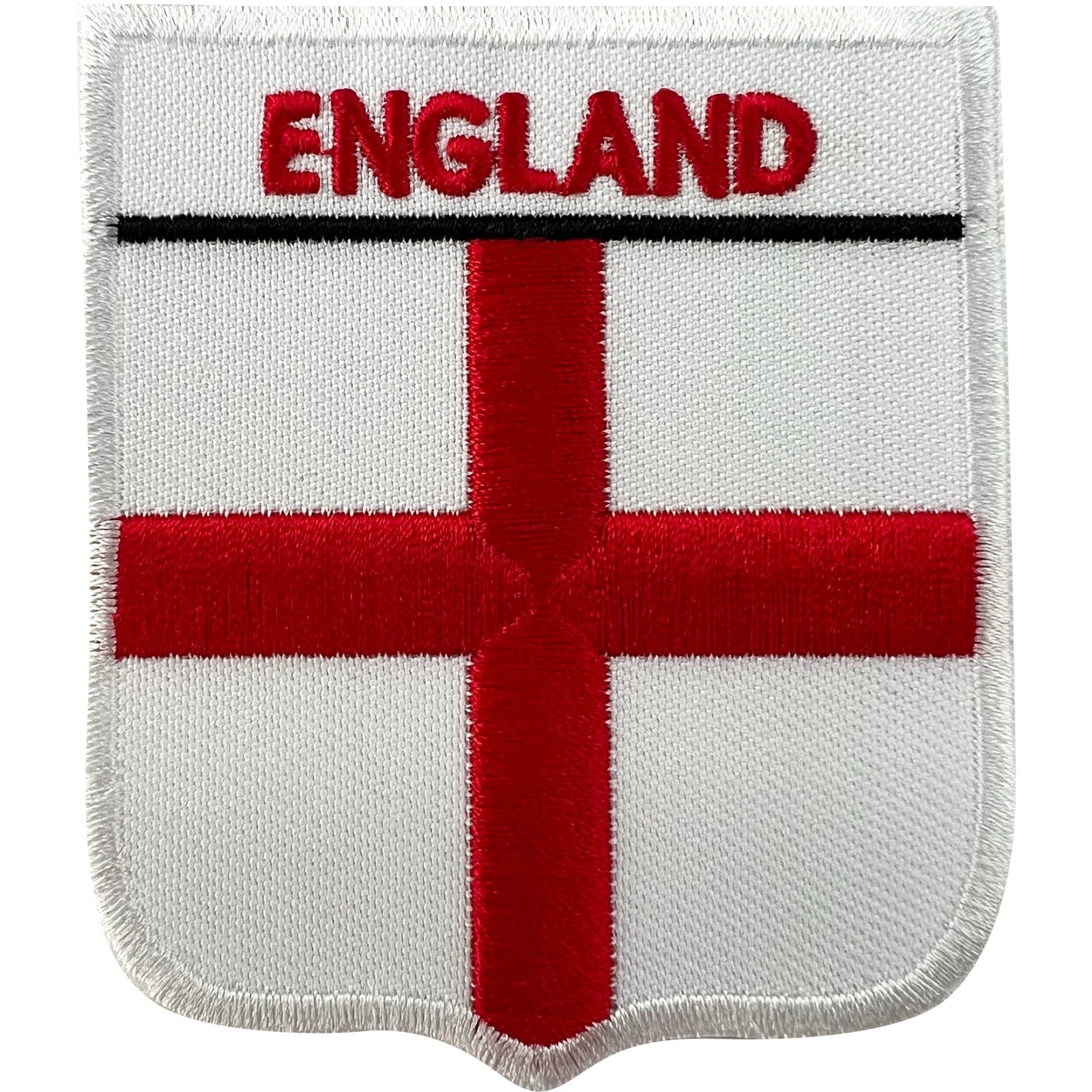 Shield England Flag Patch Iron Sew On T Shirt Hat UK Football Embroide