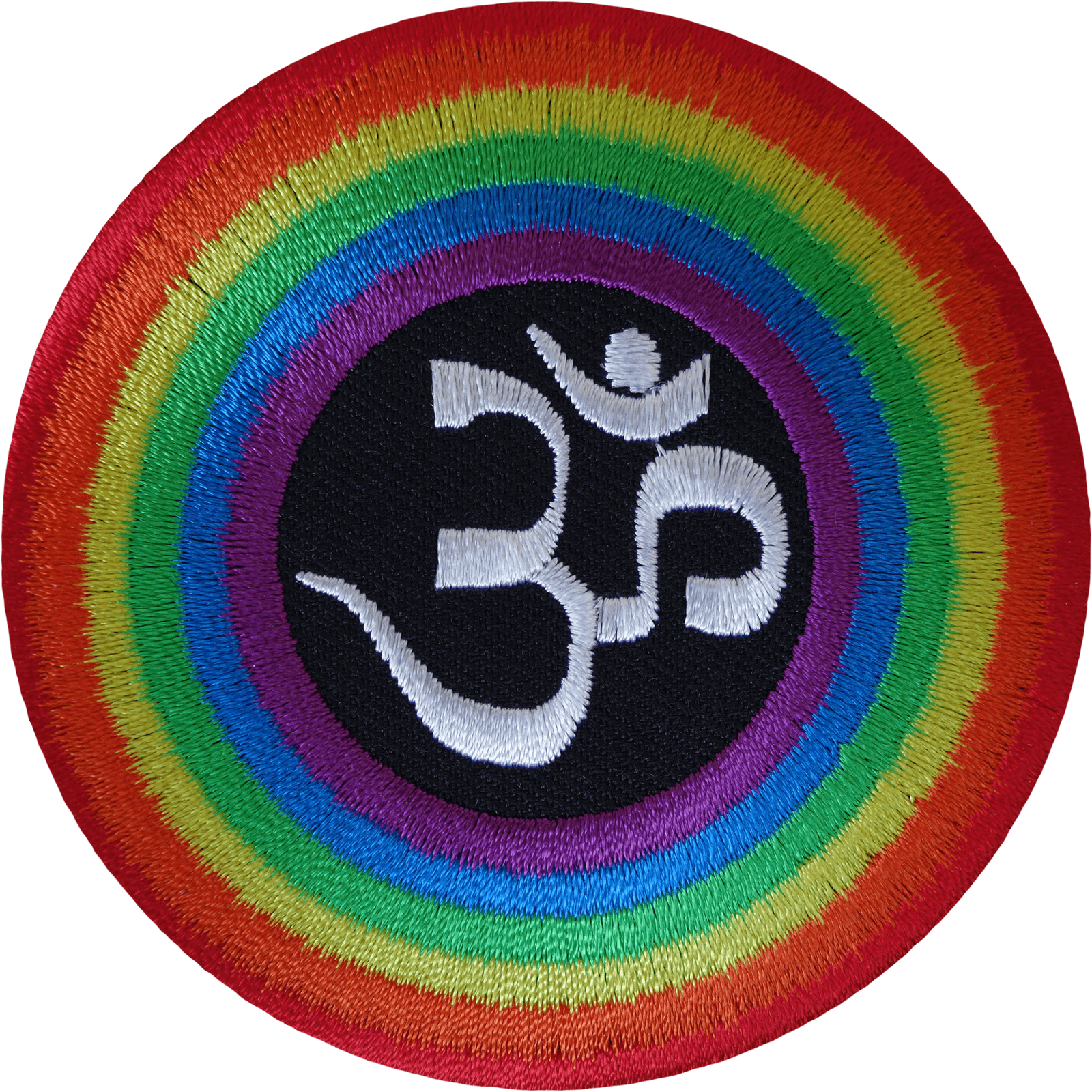 Aum Iron On Patch Sew On Embroidered Badge Om Symbol Buddhist Hindu Ra