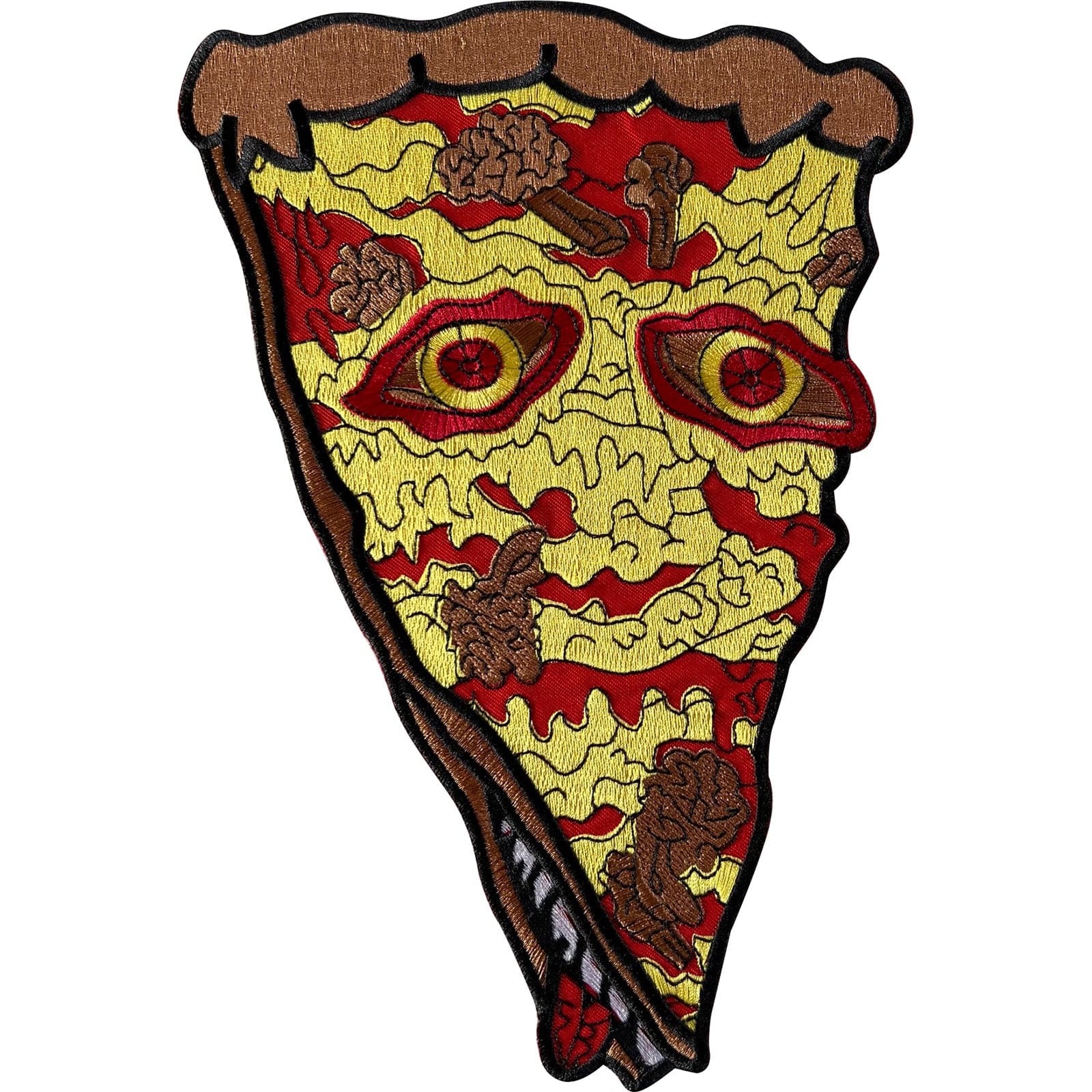 Big Large Pizza Slice Brain Patch Iron Sew On Back Jacket Coat Embroid