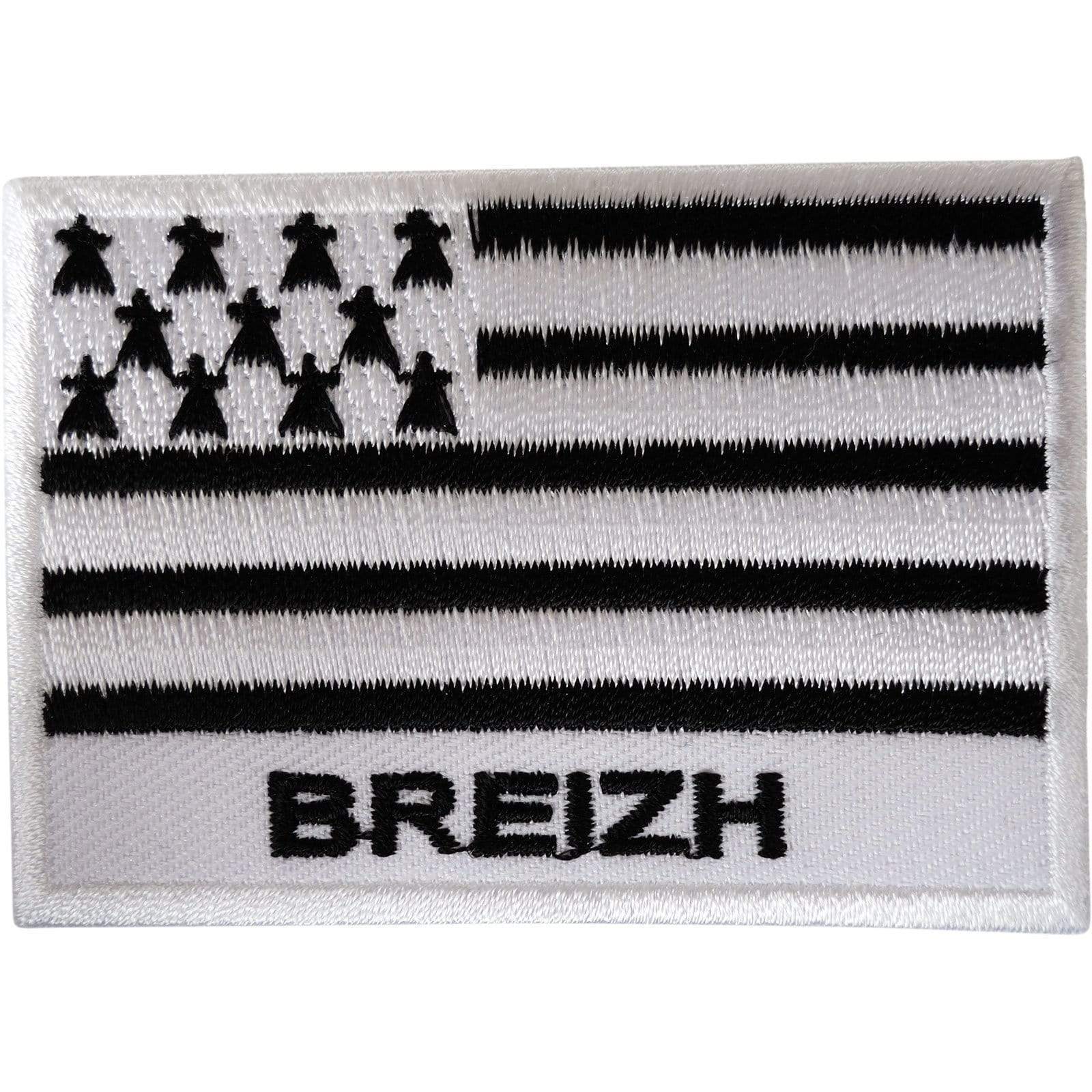 Breizh Flag Patch Iron Sew On Embroidered Brittany France Badge Breton