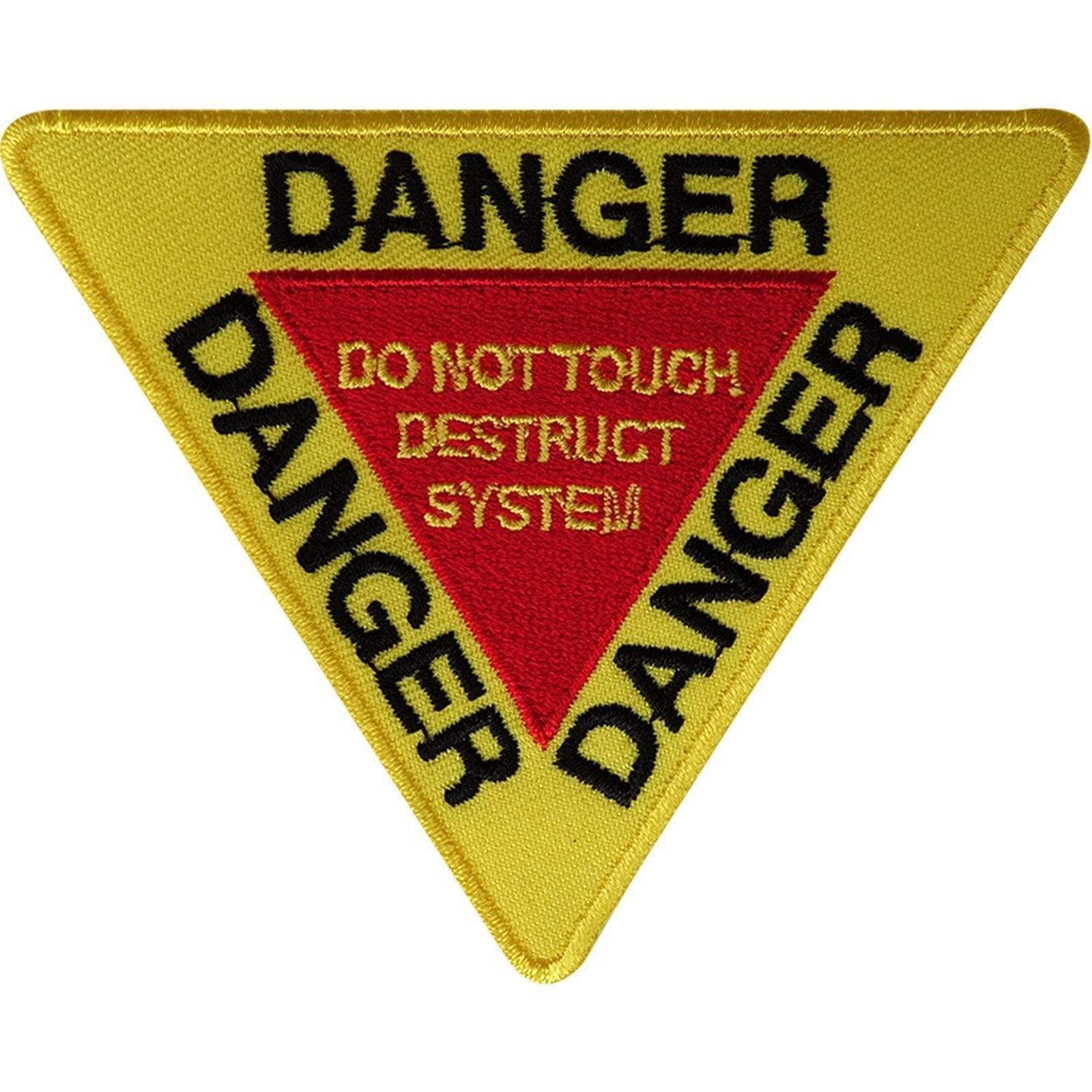 Danger Patch Embroidered Badge Embroidery Crafts Applique Iron On Sew
