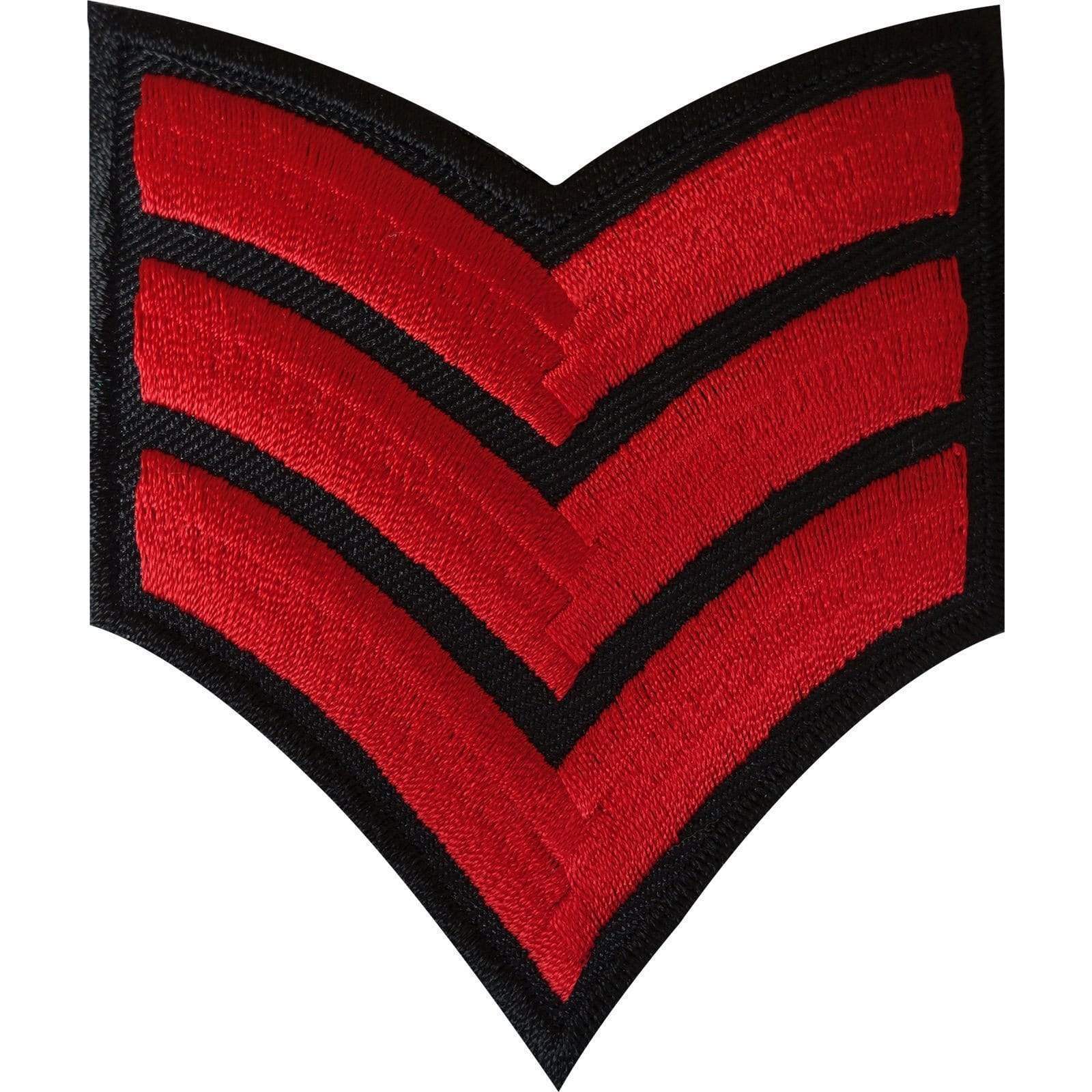 Embroidered Corporal Stripes Iron On Patch Sew On Badge Army Air Force