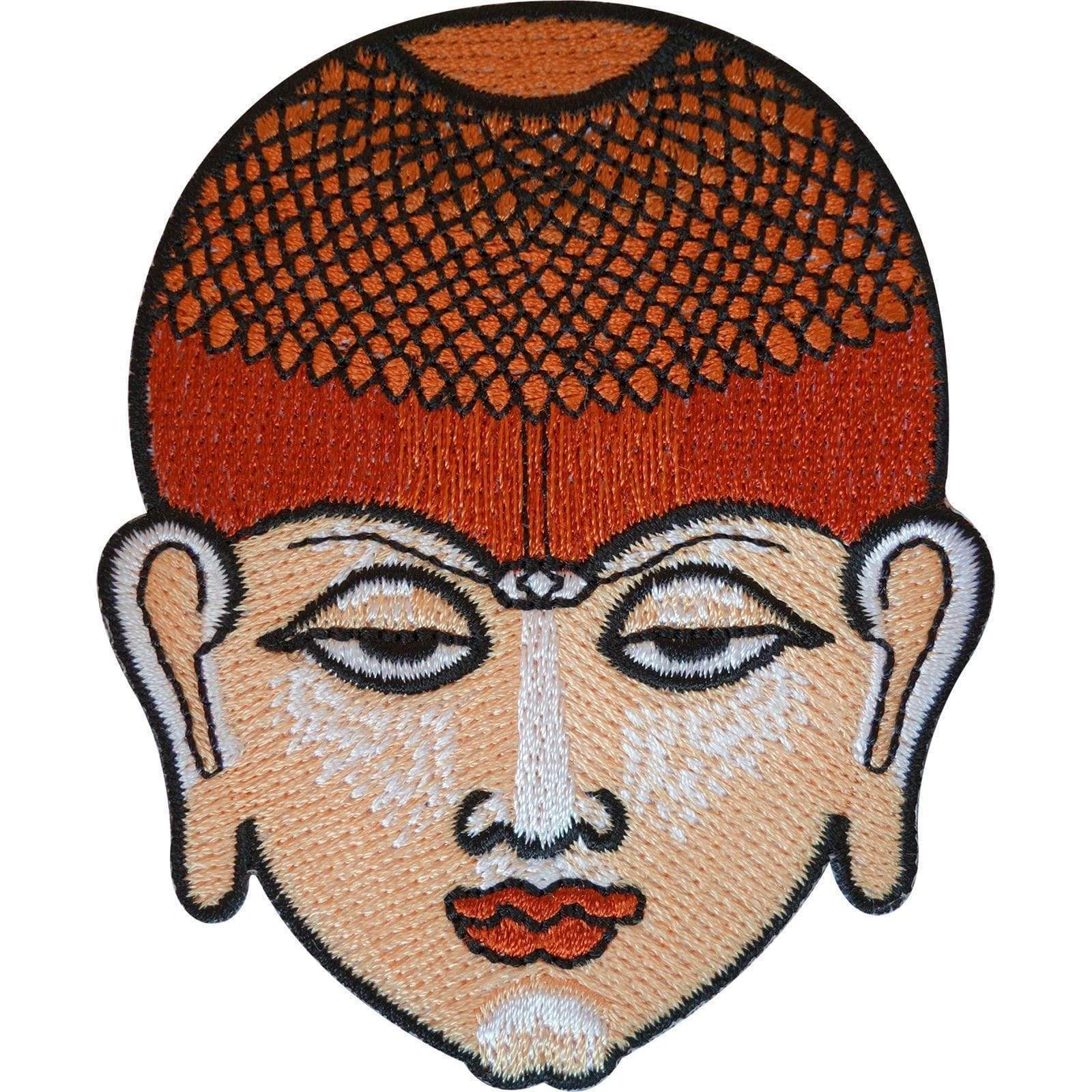 Embroidered Iron On Buddha Patch Sew On Badge Hindu Buddhist Head Hipp