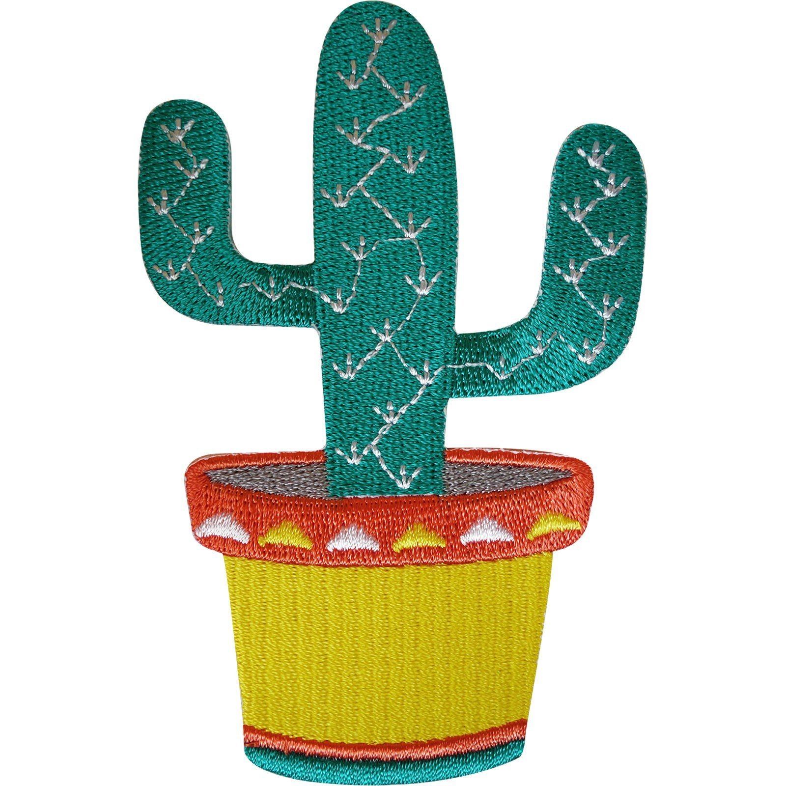 Embroidered Iron On Cactus Plant Patch Sew On Badge Embroidery Appliqu