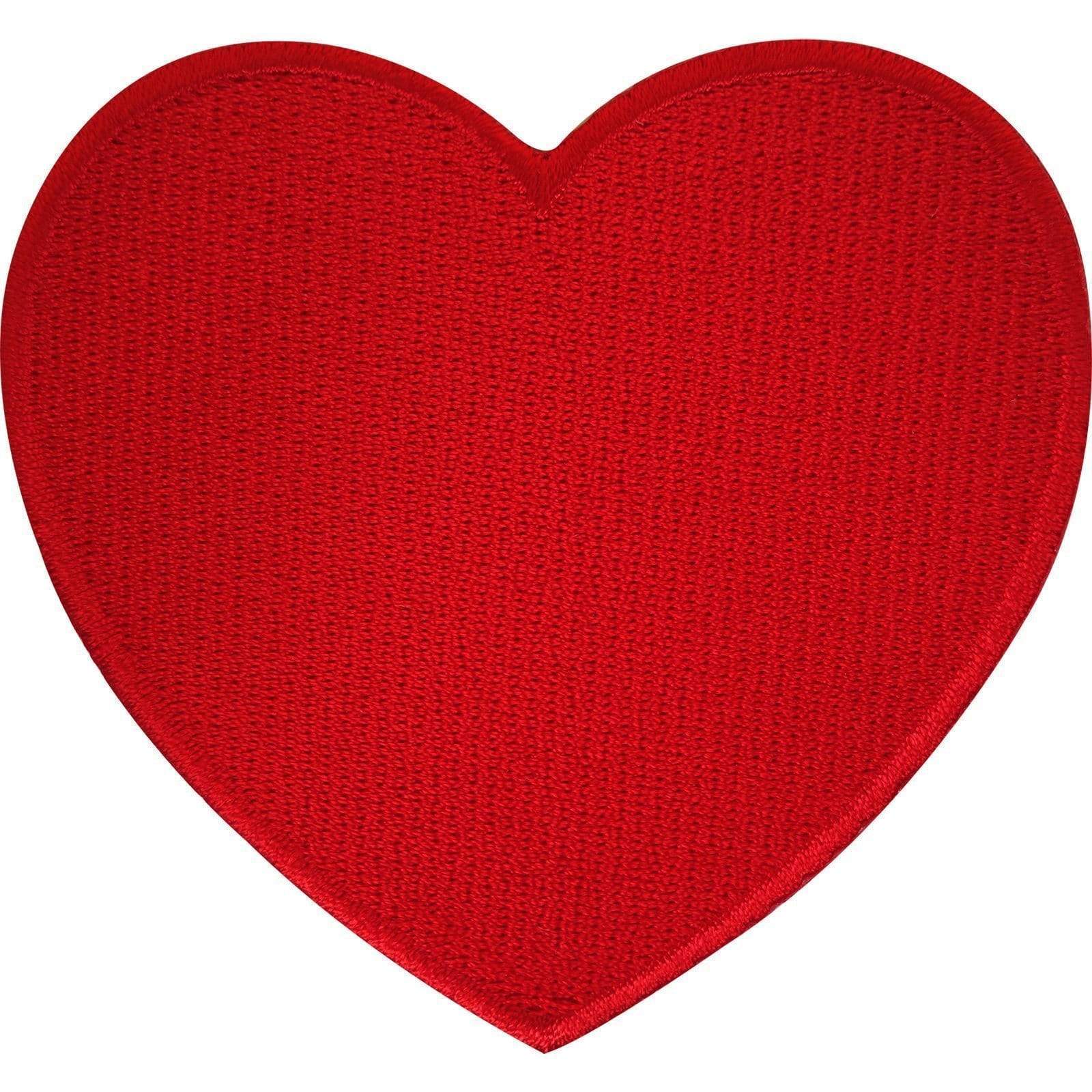 Embroidered Iron On Red Love Heart Patch Sew On Badge Romantic Gift Ca