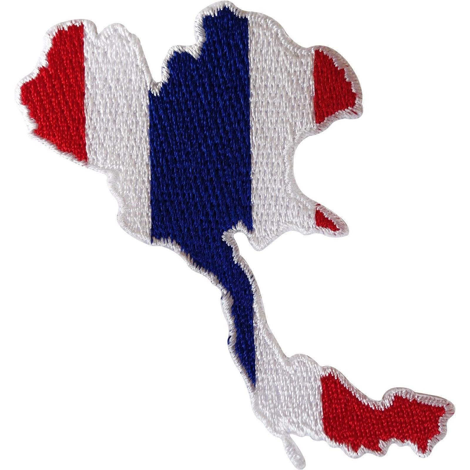 Embroidered Thailand Iron On Badge / Sew On Thai Country Flag Clothes