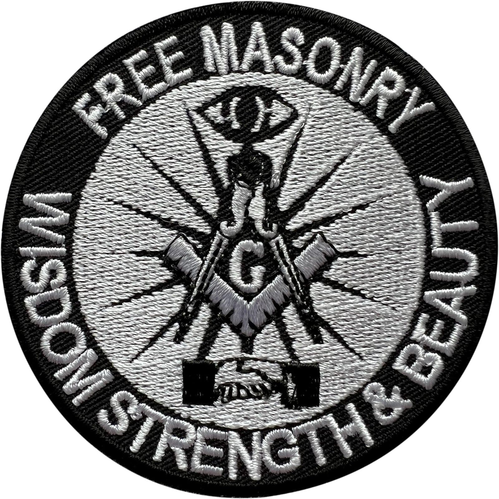 Freemasonry Patch Iron Sew On Masonic Free Mason Symbol Sign Embroider