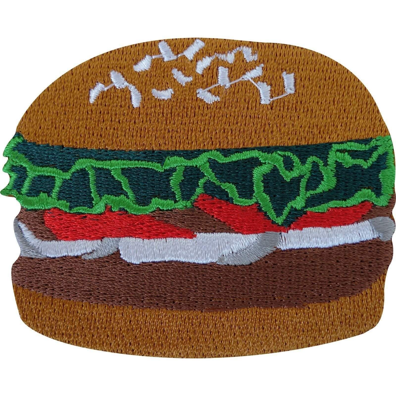 Hamburger Fast Food Embroidered Iron On Patch Sew On Patch Beef Burger