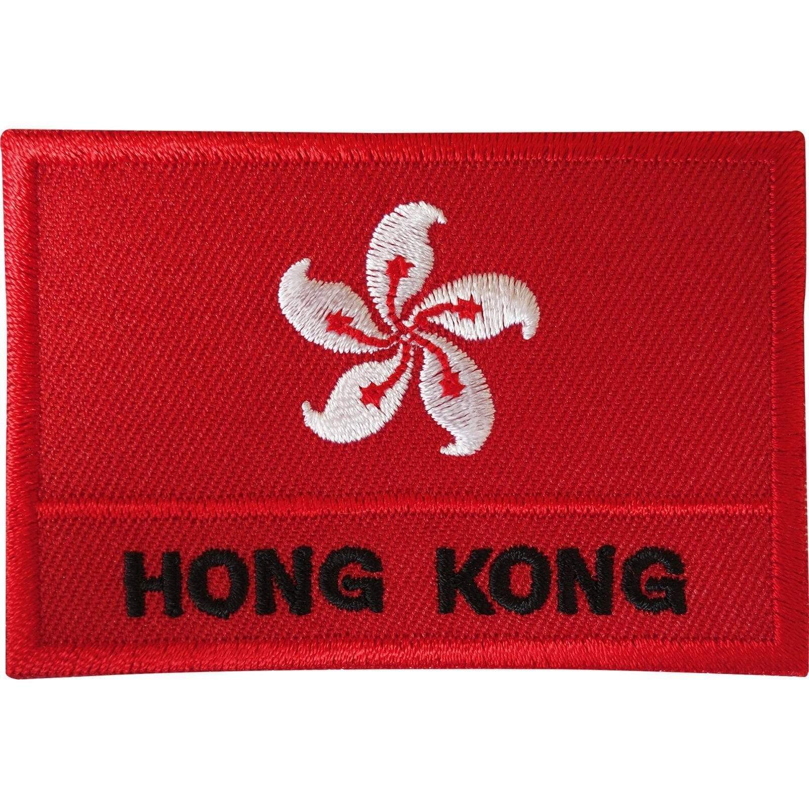 Hong Kong Flag Patch Iron / Sew On Cloth Jacket Jeans Bag Hat Embroide