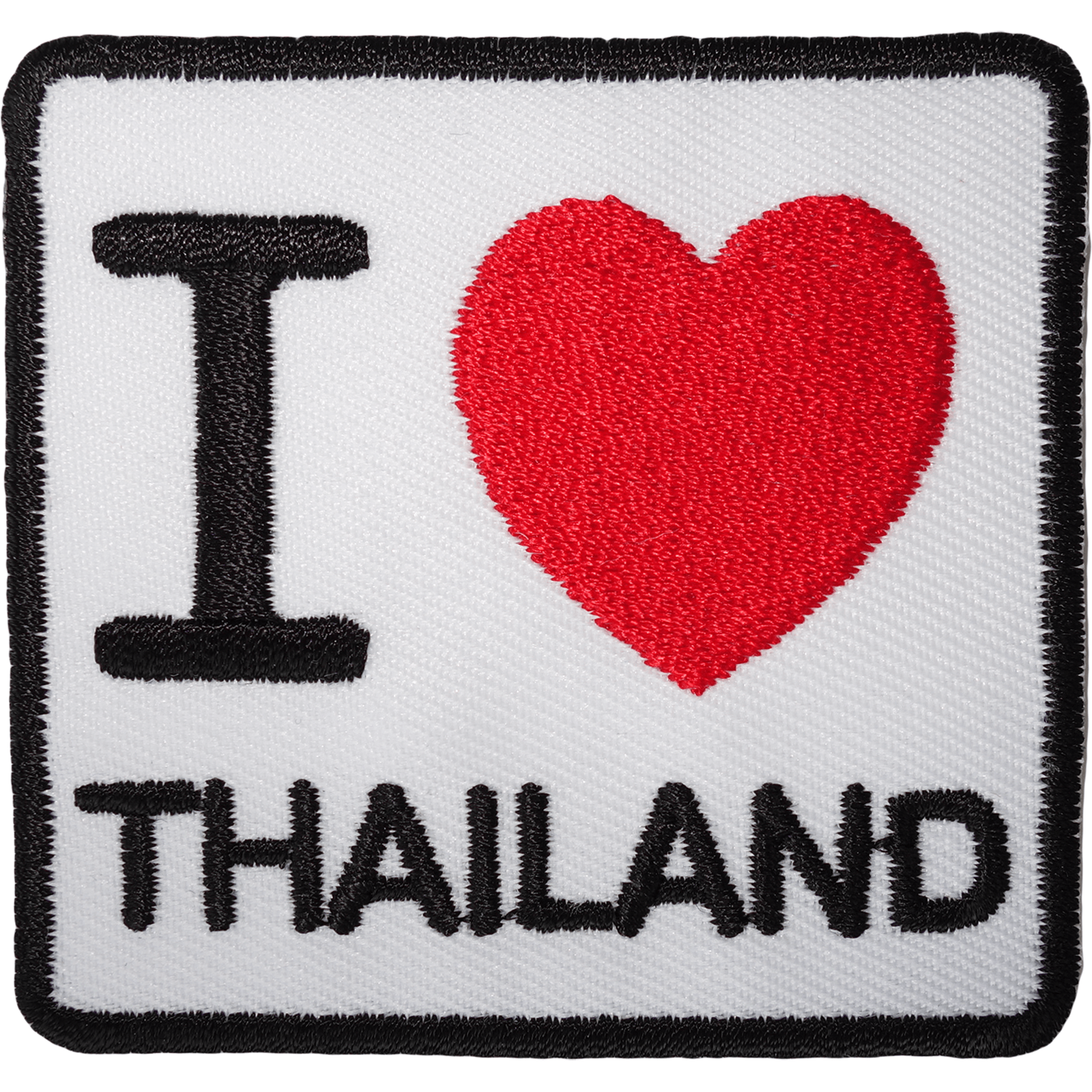 I Love Thailand Patch Iron On Sew On Clothes Embroidered Badge Bangkok