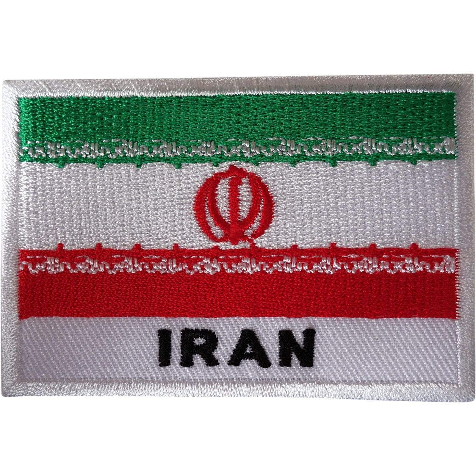 Iran Flag Patch Iron Sew On Cloth Iranian Embroidered Badge Embroidery