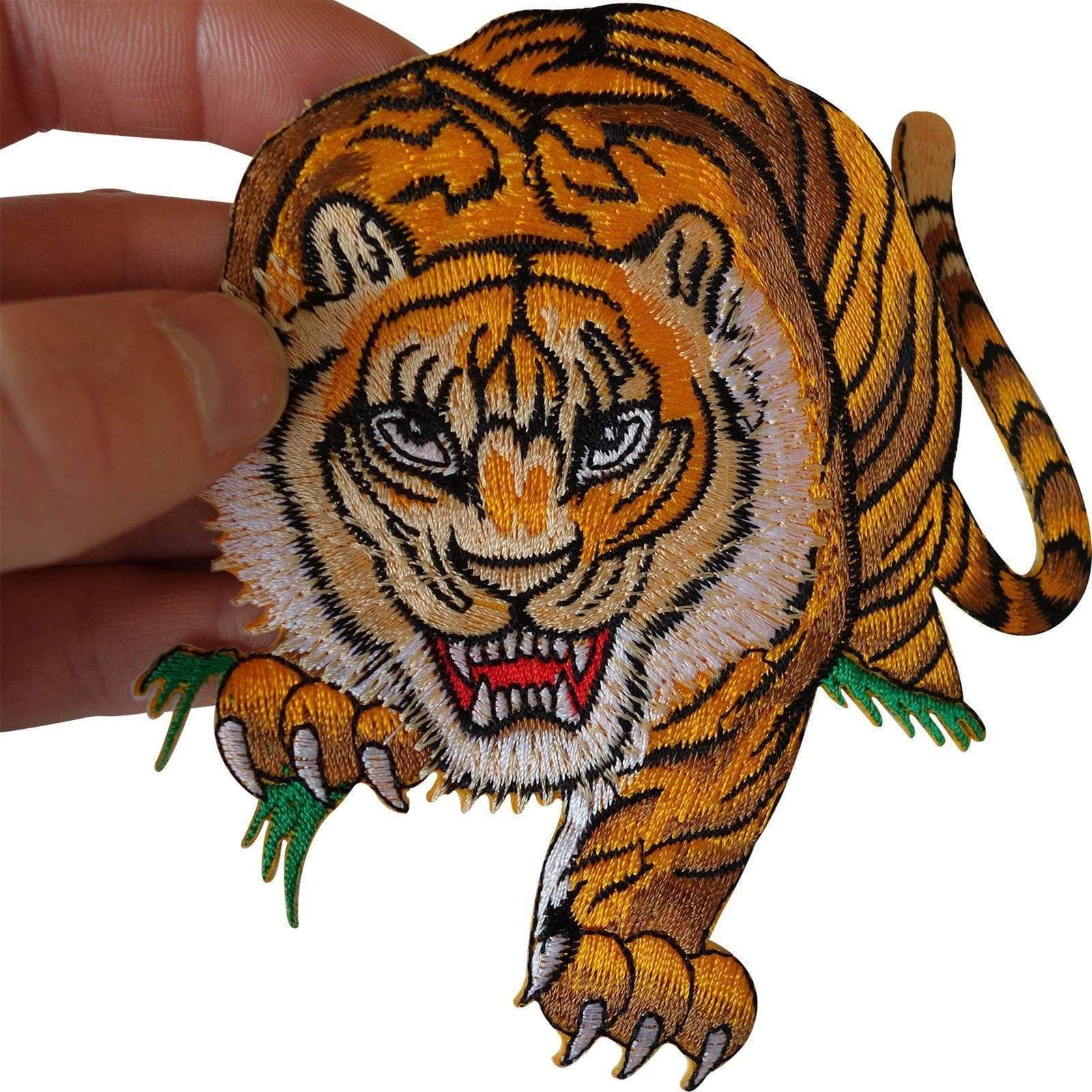 Iron On Embroidered Tiger Patch /Sew On T Shirt Motorbike Bag Biker Ja