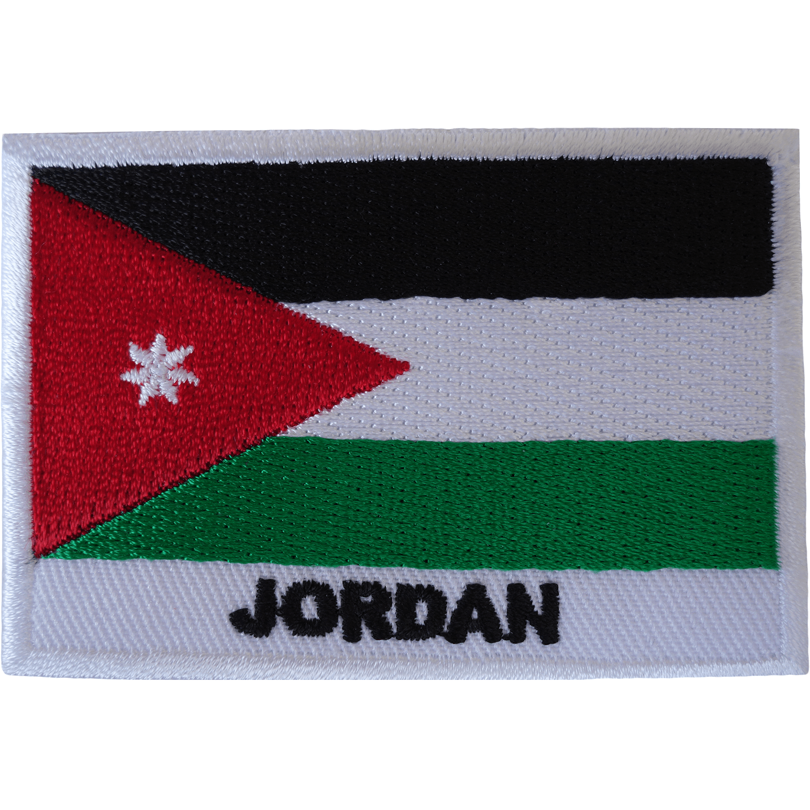 Jordan Flag Iron On Patch Sew On Arabic Arab Middle East Cloth Embroid