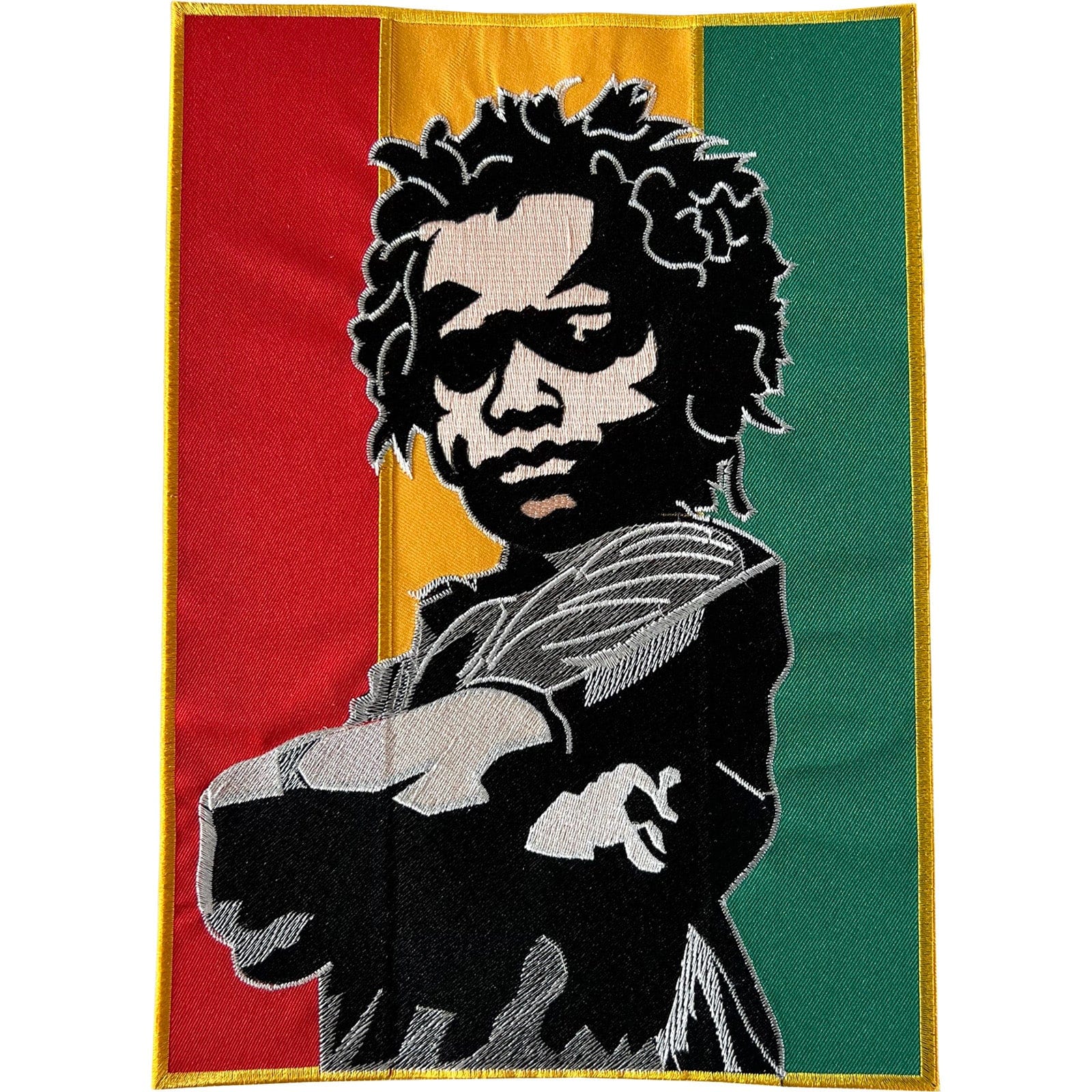 Large Rasta Reggae Jamaica Africa Patch Iron Sew On Clothes Big Embroi