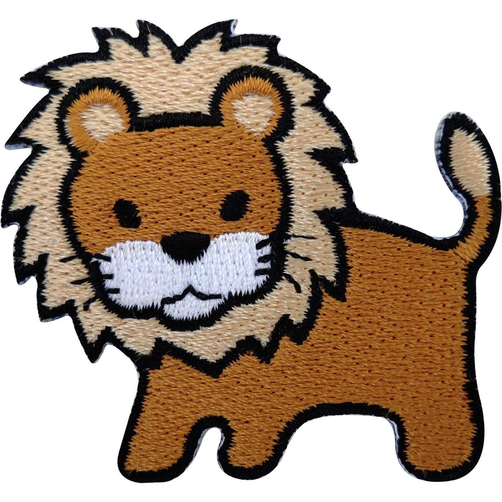 Lion Patch Embroidered Badge Iron On Sew On Clothes T Shirt Jacket Coa