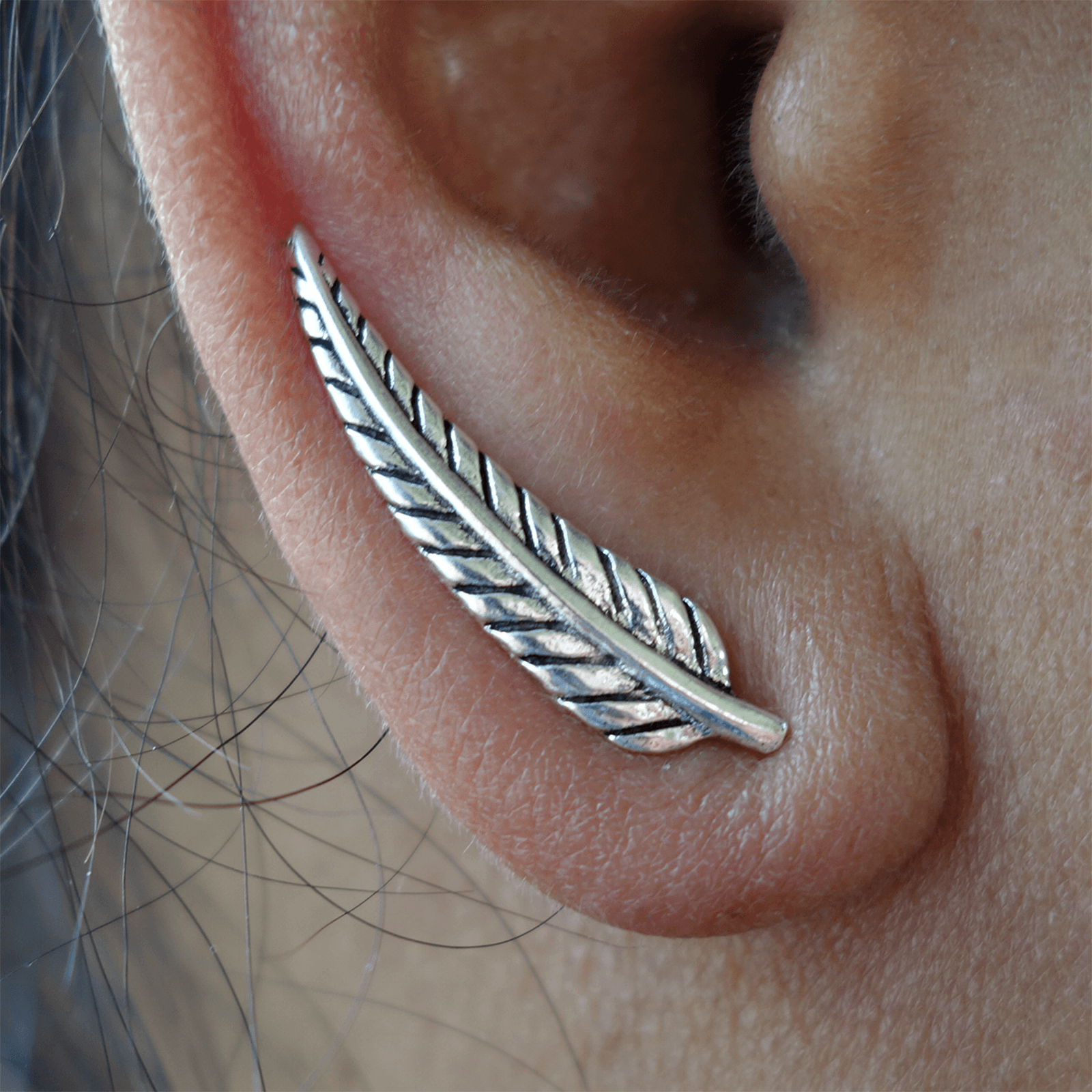 Pair of 925 Sterling Silver Stud Earrings Hook Ear Studs Womens Ladies
