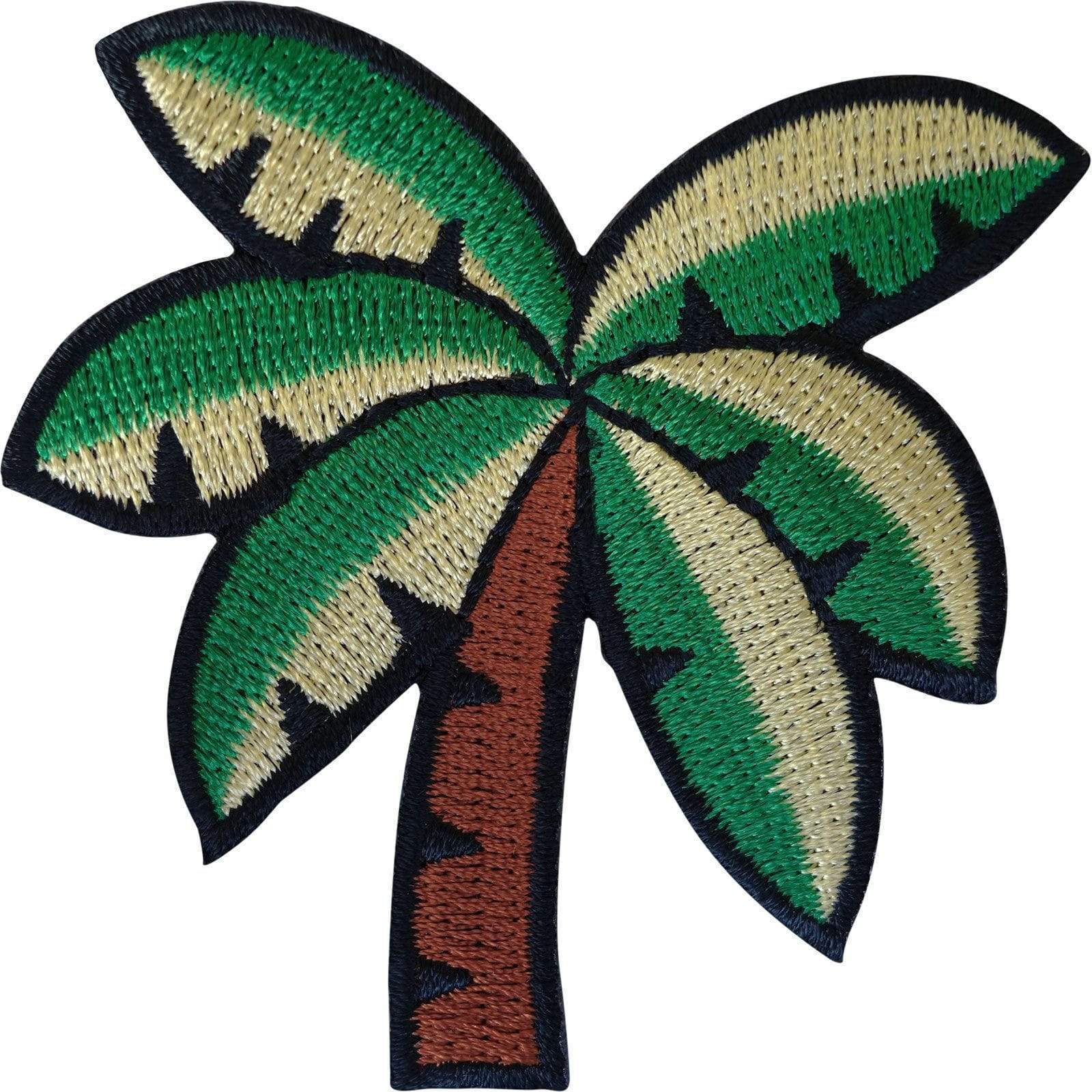 Palm Tree Iron Sew On Patch Holiday Beach Embroidered Badge Embroidery