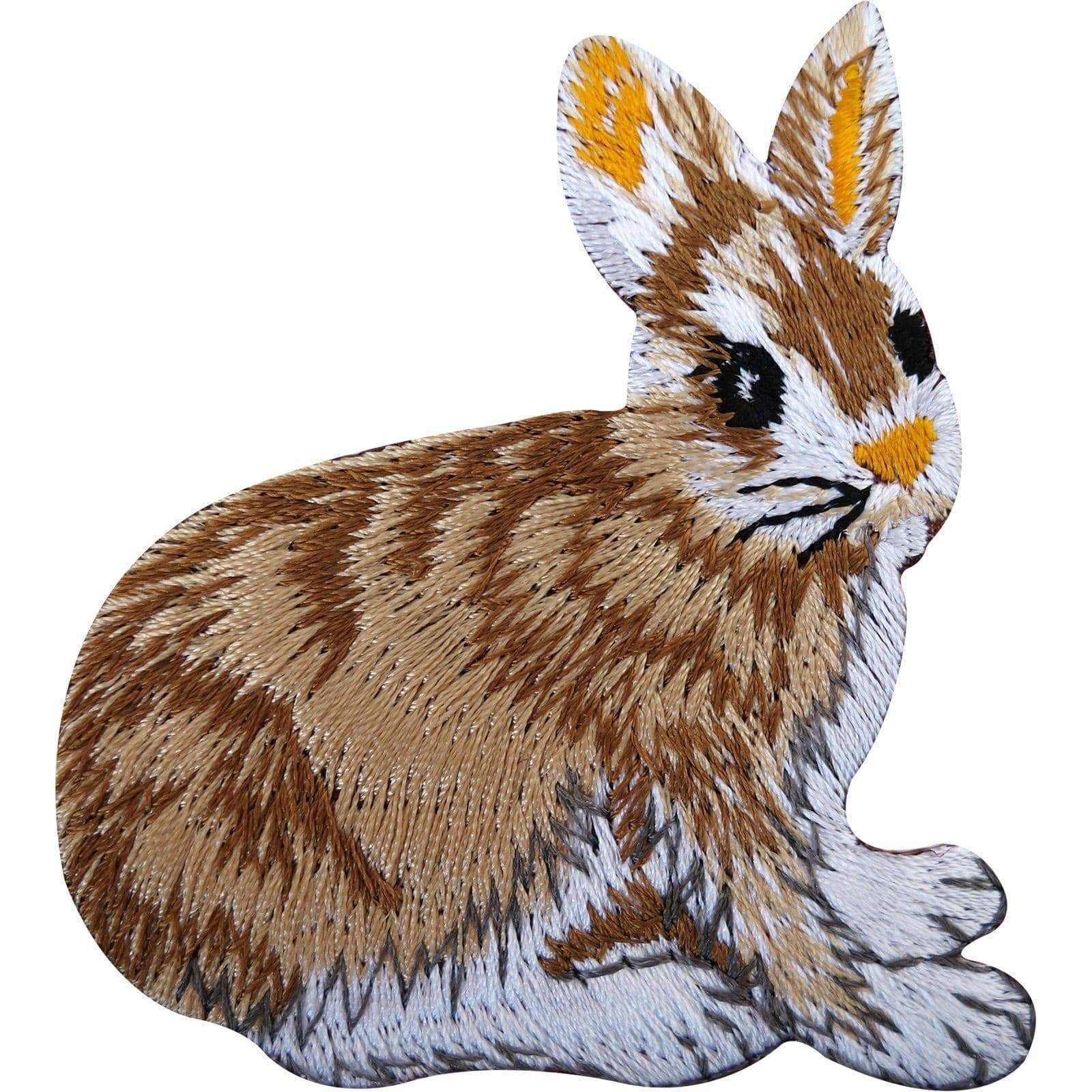 Rabbit Patch Bunny Iron On Badge Sew On Coat Bag Embroidered Pet Anima