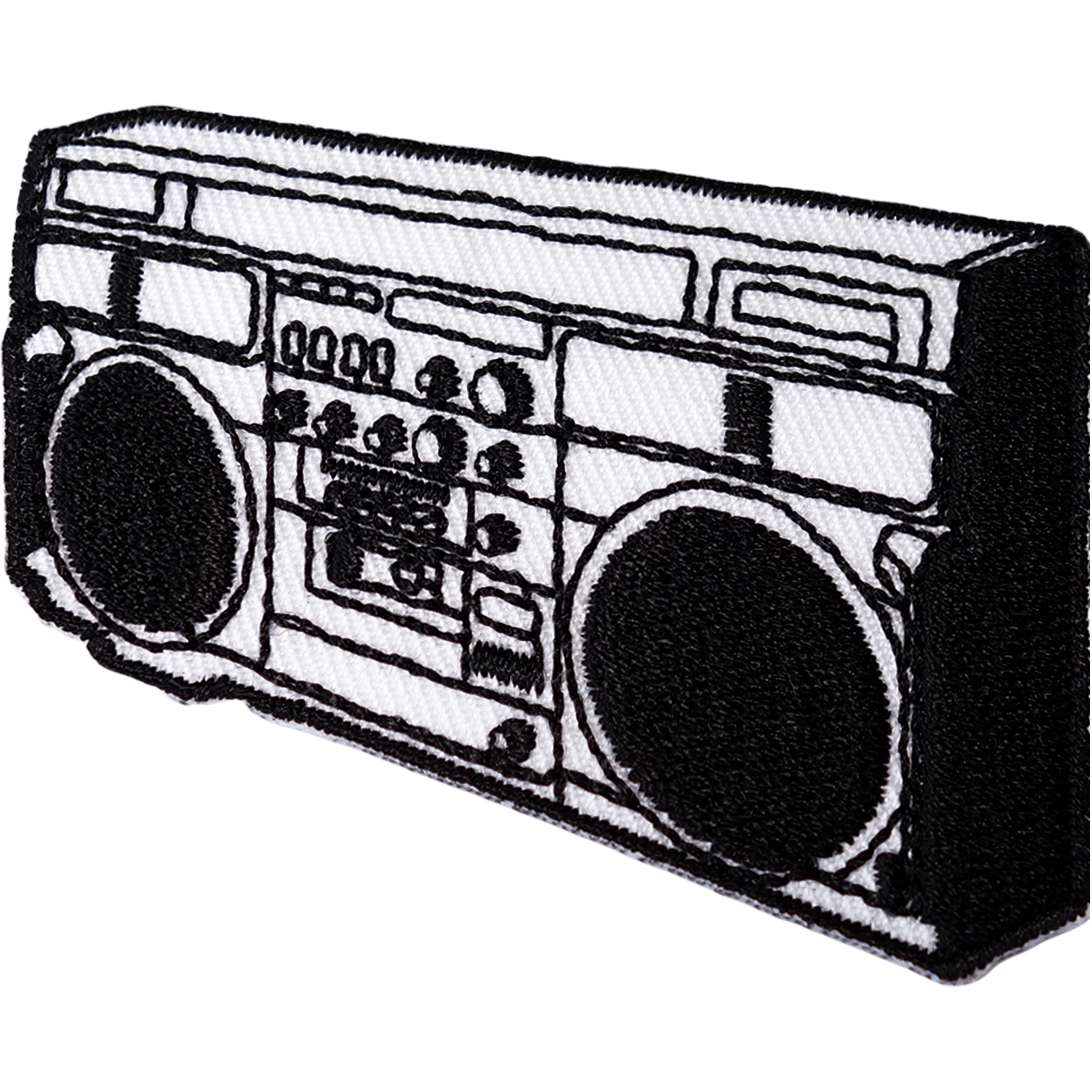 Radio Stereo Patch Iron Sew On Embroidered Badge 1980 Retro Music Play