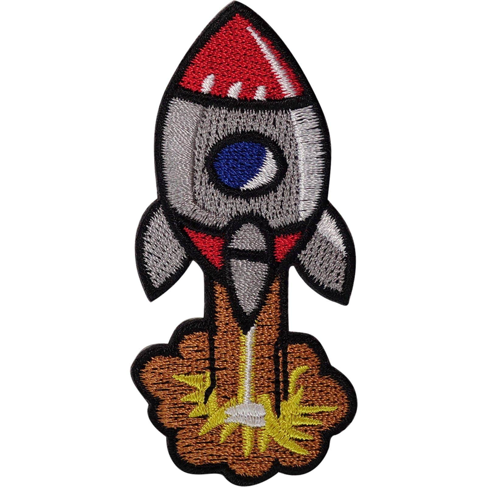 Rocket Patch Iron Sew On Cloth Space NASA Embroidered Badge Embroidery