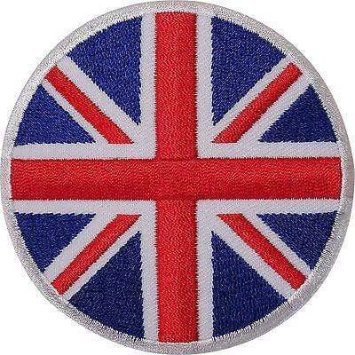 Round UK Flag Embroidered Iron On Patch Sew On Patch Union Jack Britis