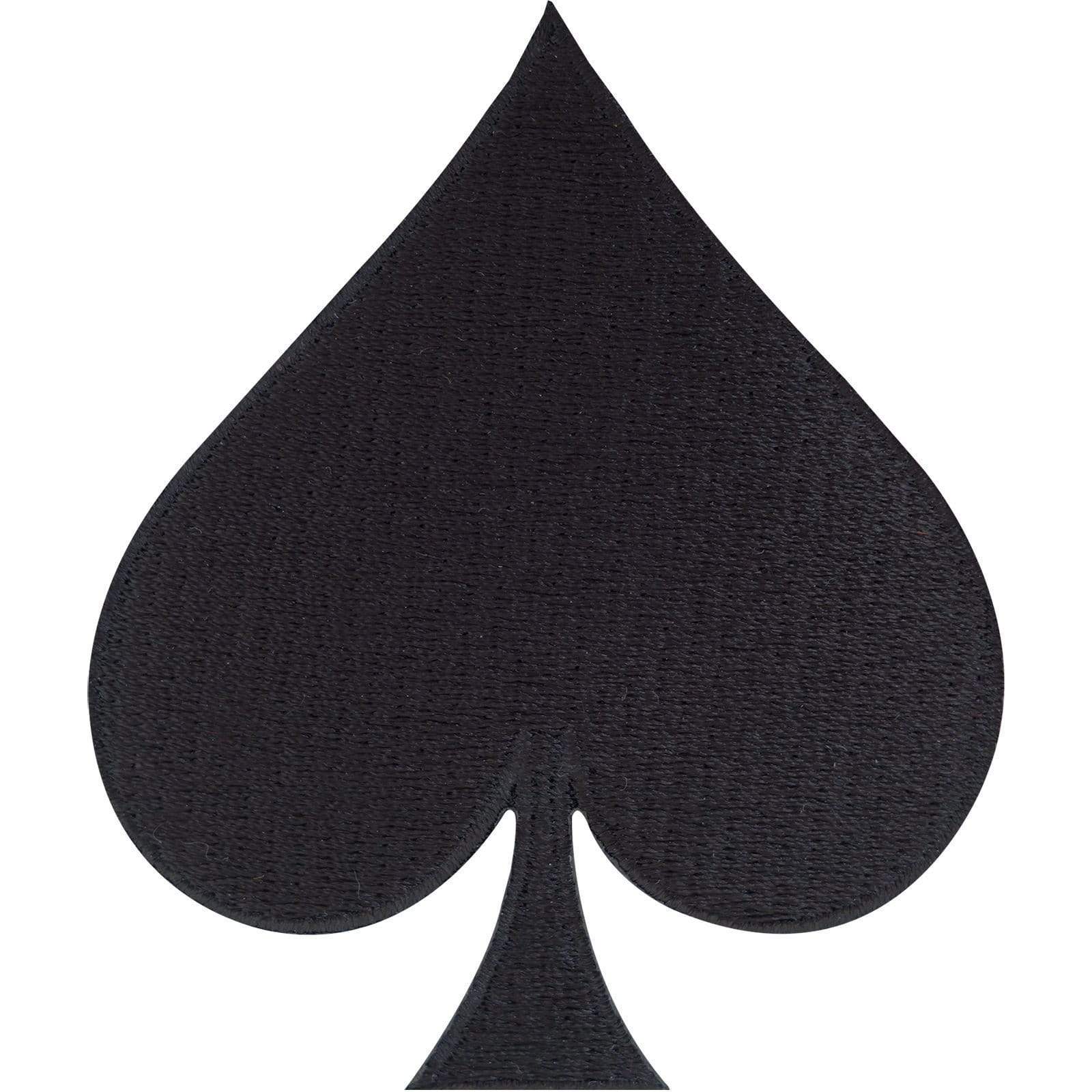 Spades Patch Embroidered Iron / Sew On Black T Shirt Bag Jean Badge Po